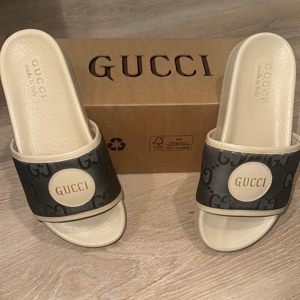 100% Authentic Gucci “Off The Grid” Monogram Slides. … - Gem